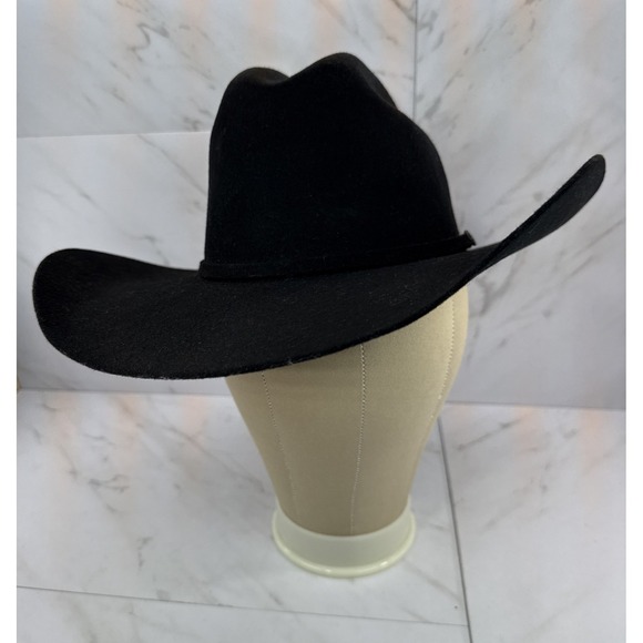 Gone Country Cowboy Hat Wool Cashmere Black SZ 7-1/8